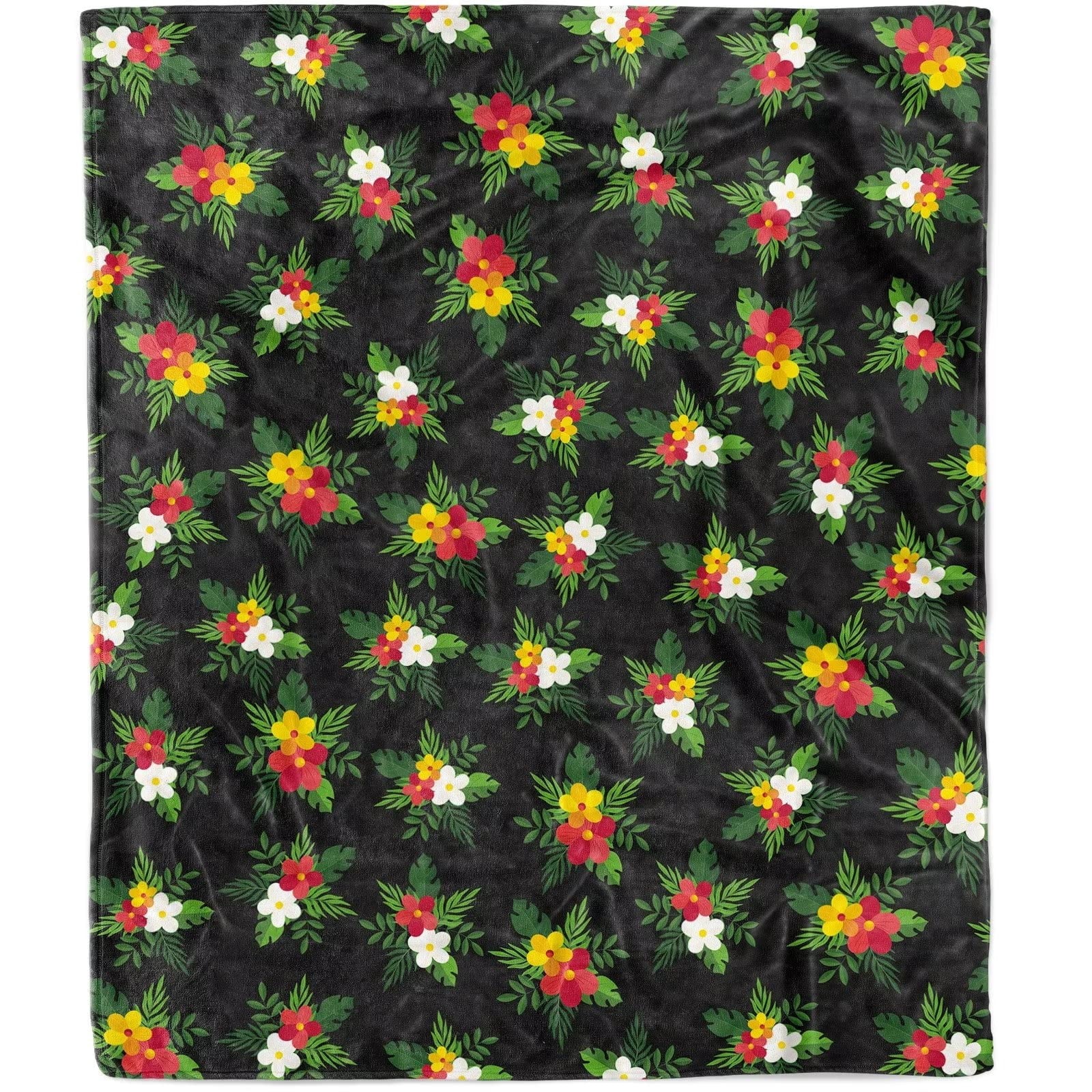 Kainsy Throw Blanket Hawaiian Flower Flannel Fleece Blanket, Comfy ...