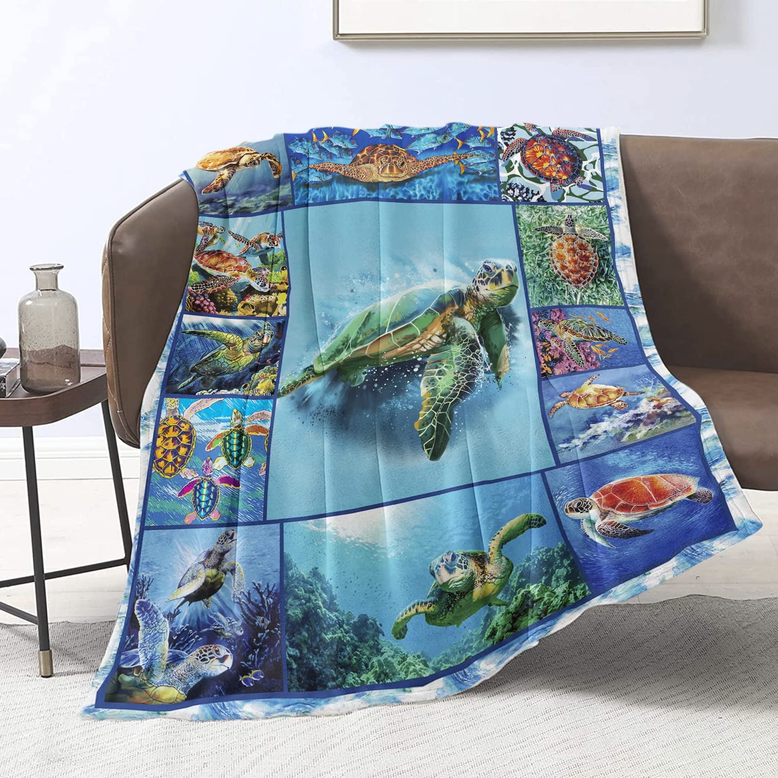 Kainsy Turtle Blanket Adult Sea Turtle Blankets and Throws for Turtle ...