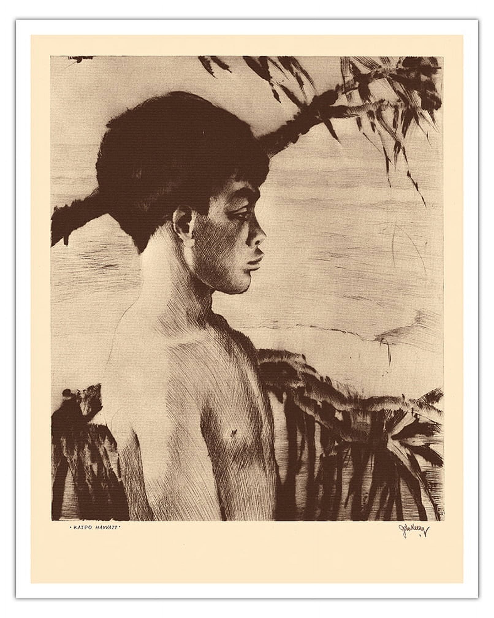 Kaipo Hawaii - Native Hawaiian Boy - from Etchings and Drawings of ...