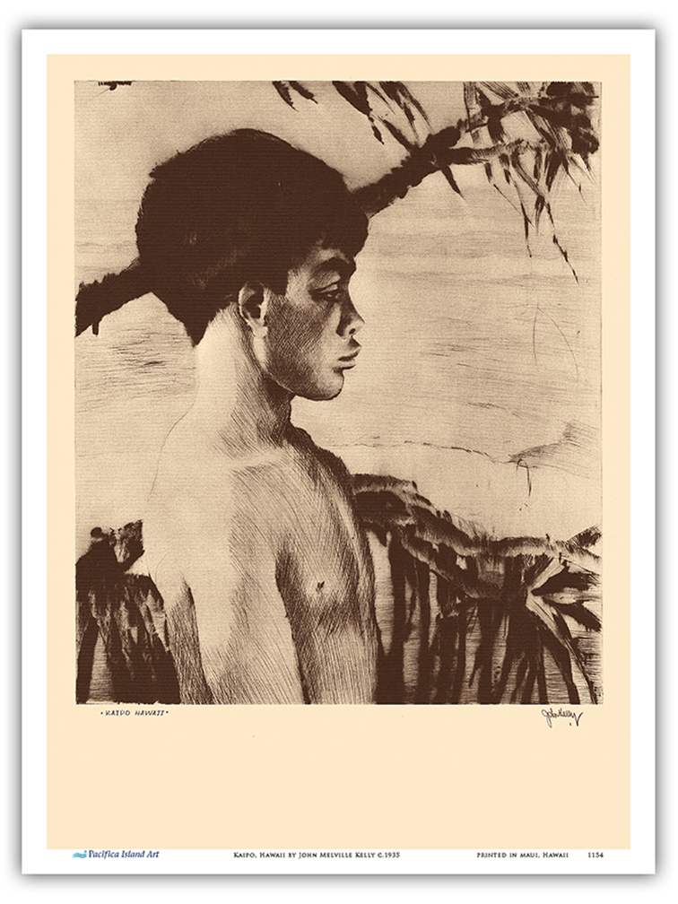 Kaipo Hawaii - Native Hawaiian Boy - from Etchings and Drawings of ...