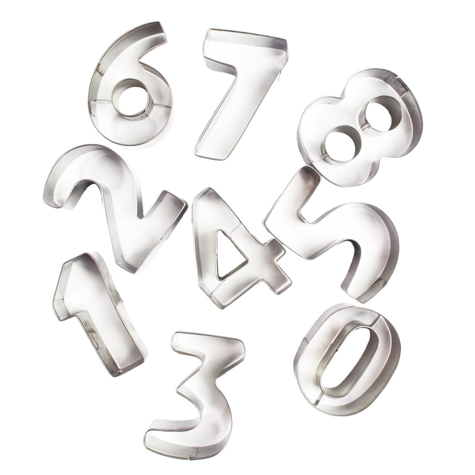 Kaireo 0-9 Digital Mold,Numbers Cookie Cutters 2 Inches 9Pcs Jelly ...
