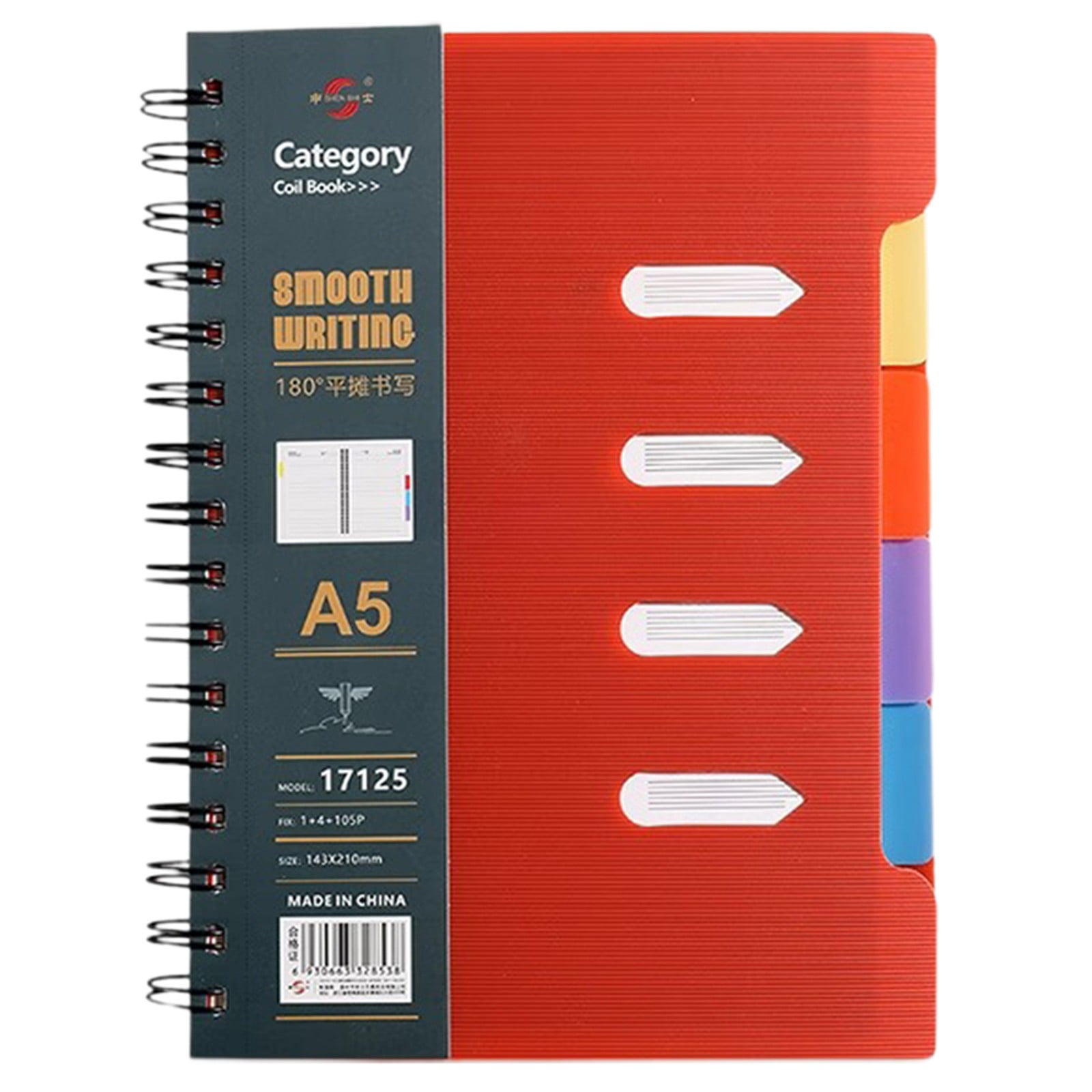 Kaireo 4 Subject Notebook Large Notebook with Dividers Notebooks for ...