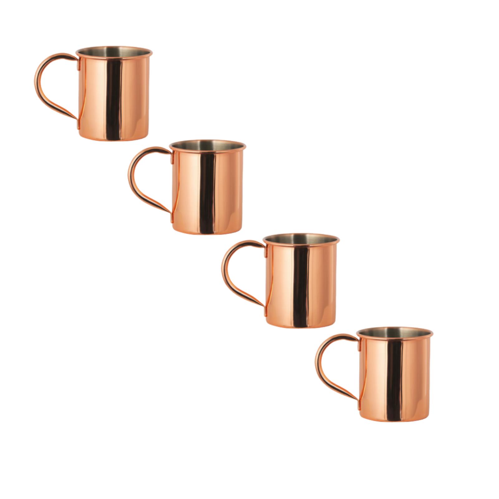 Kaireo 4PC 14Oz Copper Cup,Pure Copper Mug Cup Coffee Cup Beer Cup ...