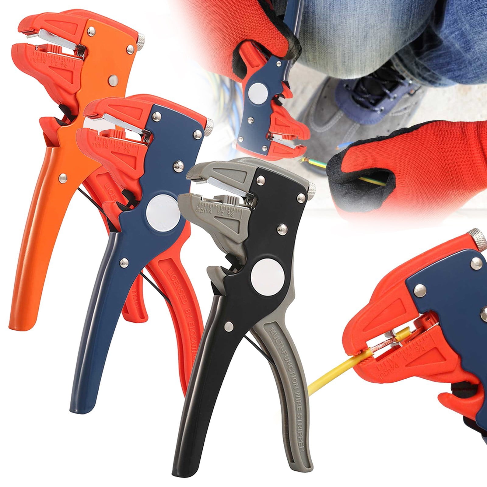 Kaireo Automatic Wire Stripper and Cutter 2 in 1 Wire Stripper Tool ...