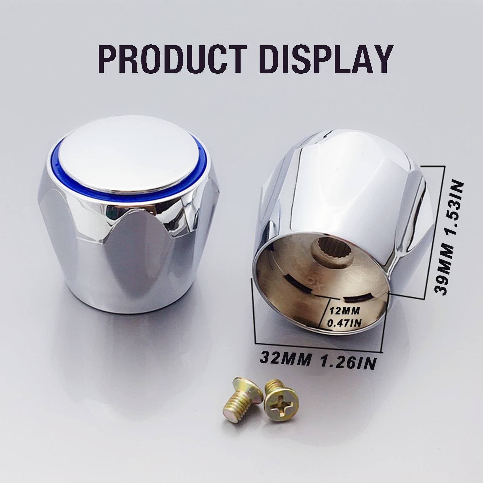 Kaireo Blue Bathroom Faucet Repair Parts,Silver Replacement Tap Head ...