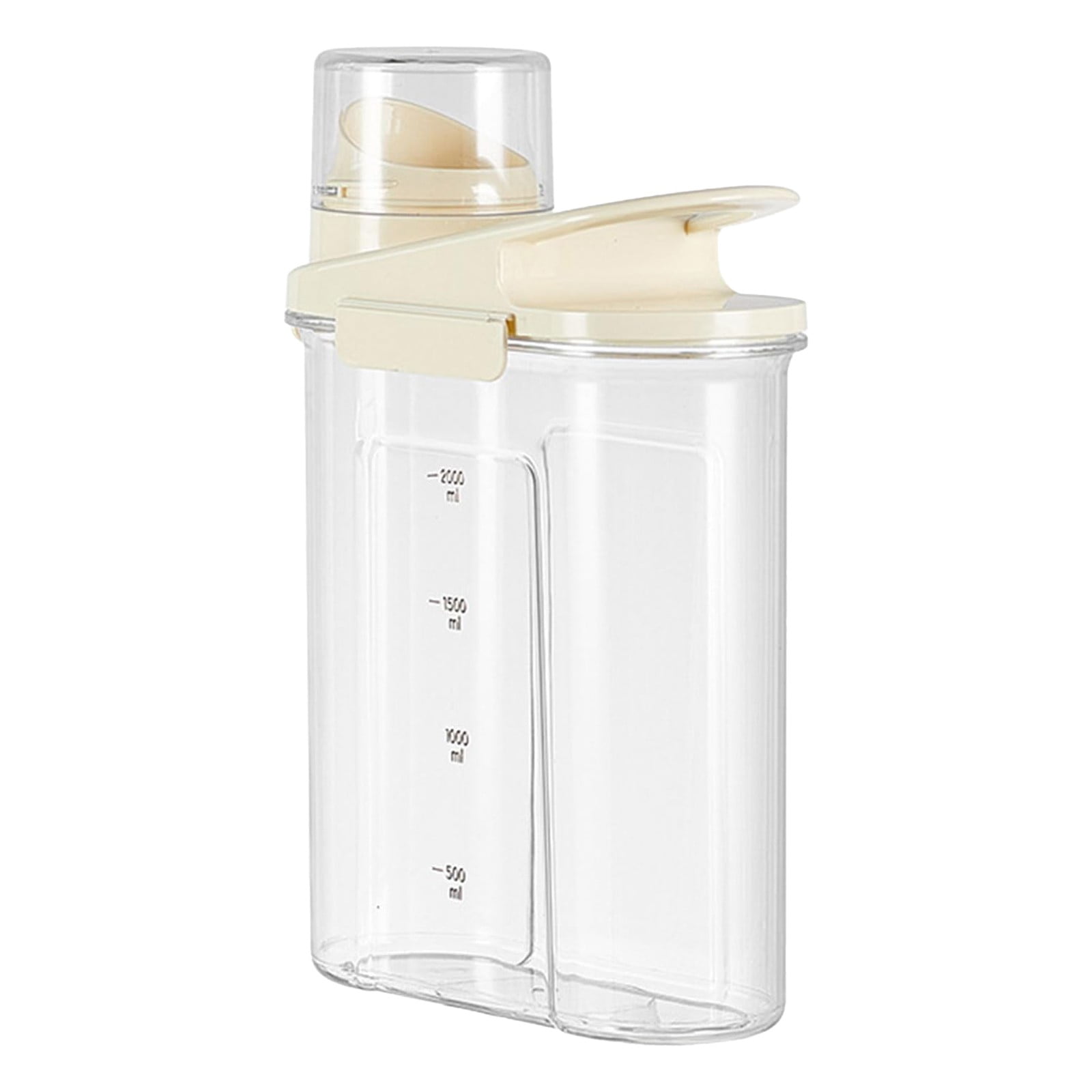 Kaireo Large Milk White Grain Can,Kitchen Grains Storage Container ...