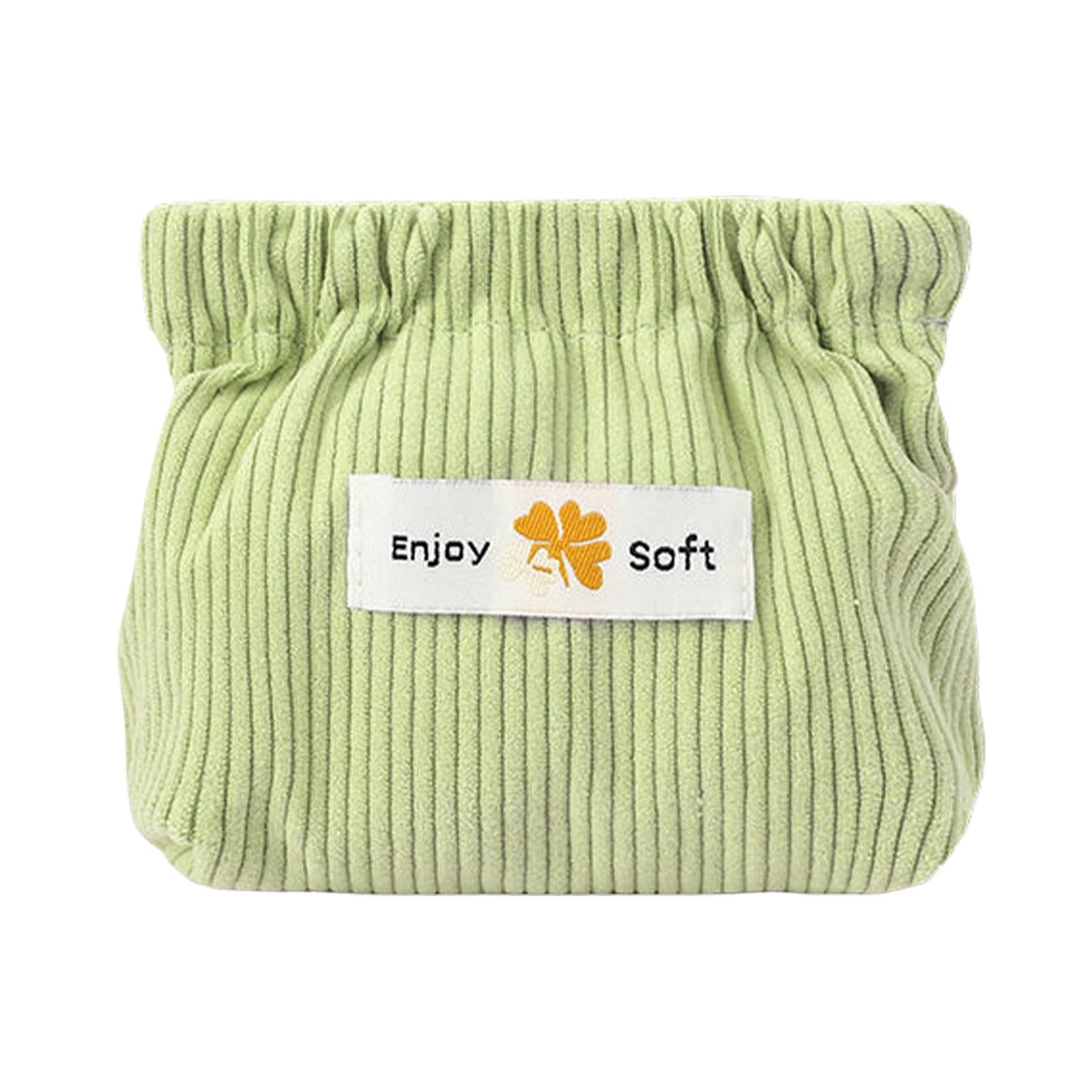 Kaireo Less than $5 Aesthetic Corduroy Elastic Storage Bag for Purse ...