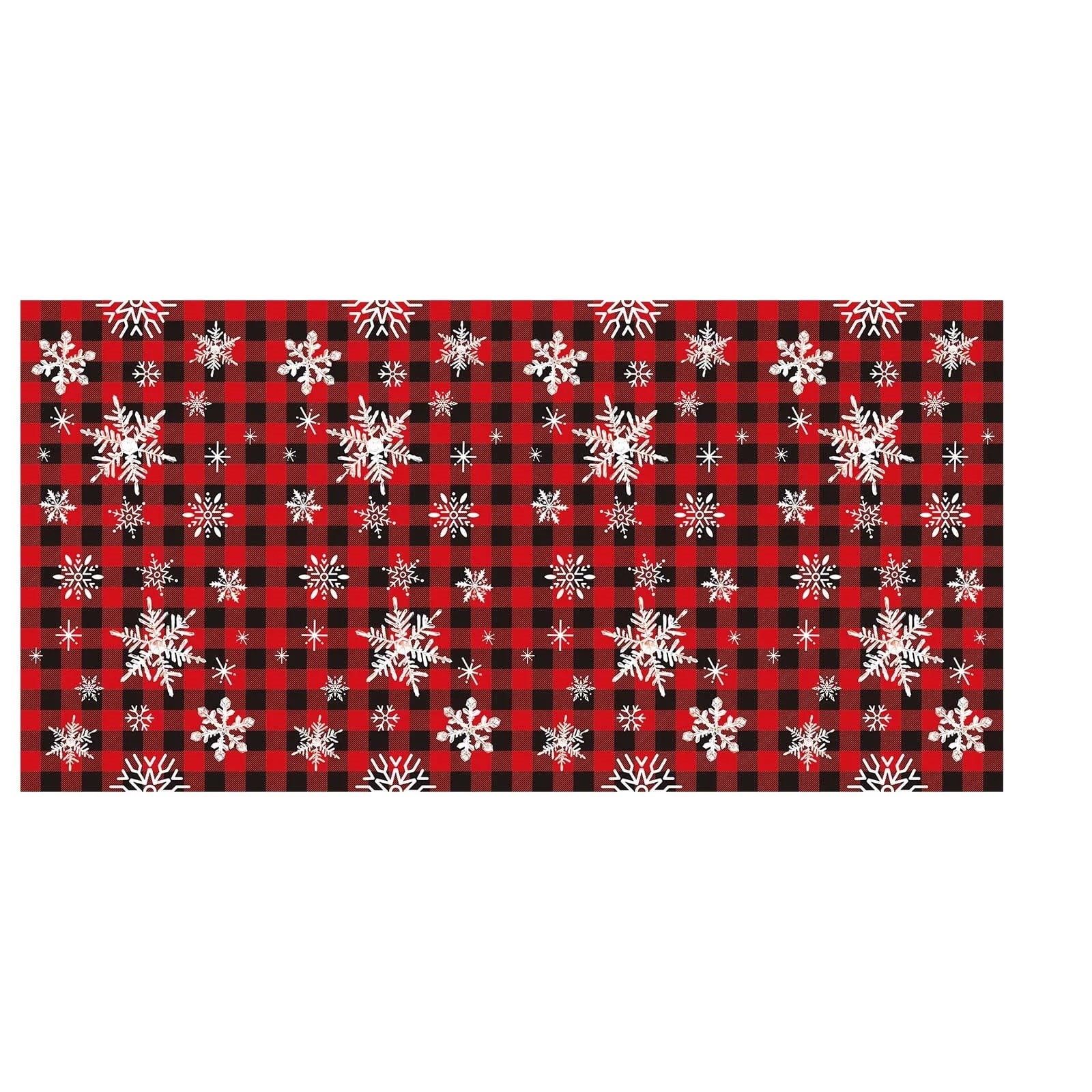 Kaireo Printed Festive Placemats for Table Decoration,Classic Red Plaid ...