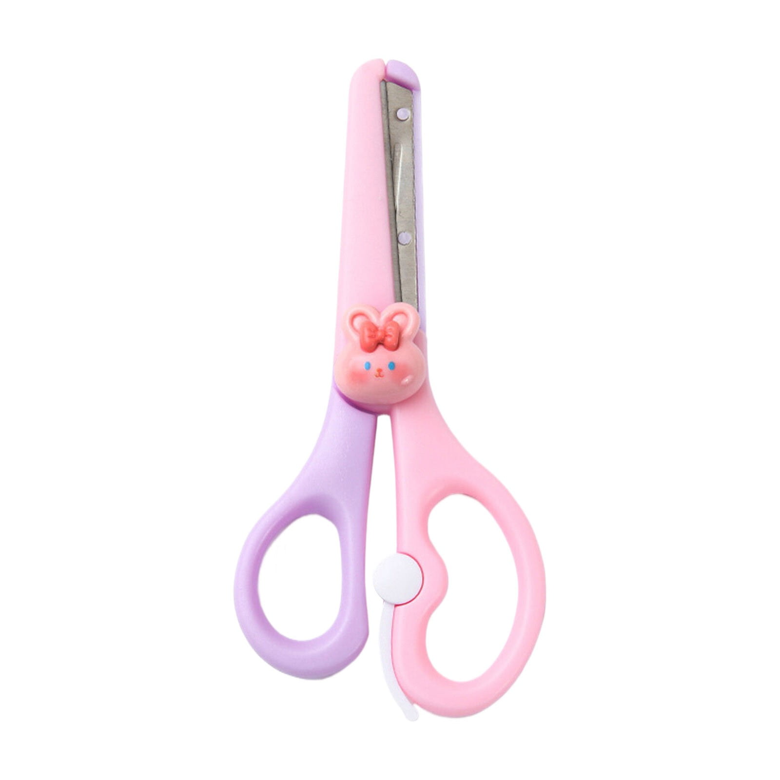 Kaireo Safety Scissors Bunny, Left Handed Scissor with Cap Blunt Tip ...