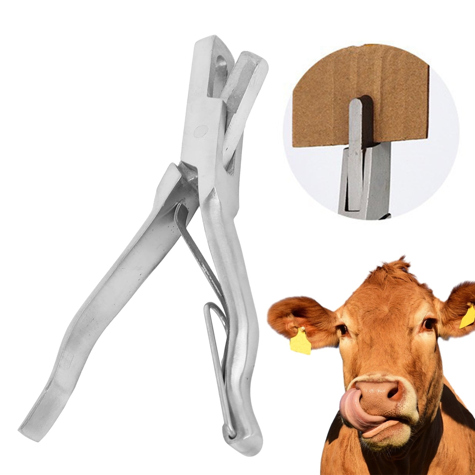 Kaireo Shape Stainless Livestock Ear Notcher Ear Tag Puncher Ear Tag ...