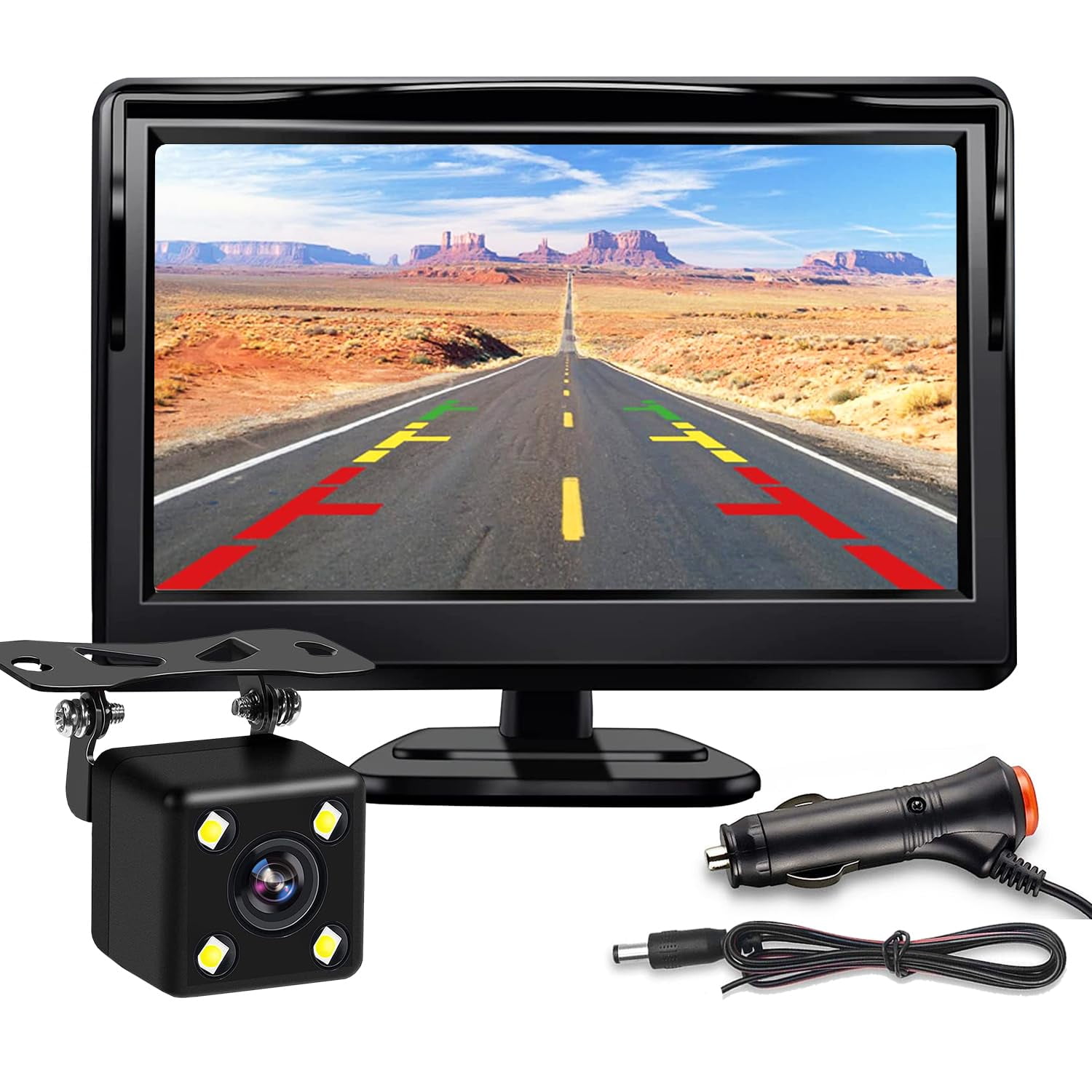 Kairiyard Backup Camera, Car Reverse Rear View Camera with 5in Monitor ...