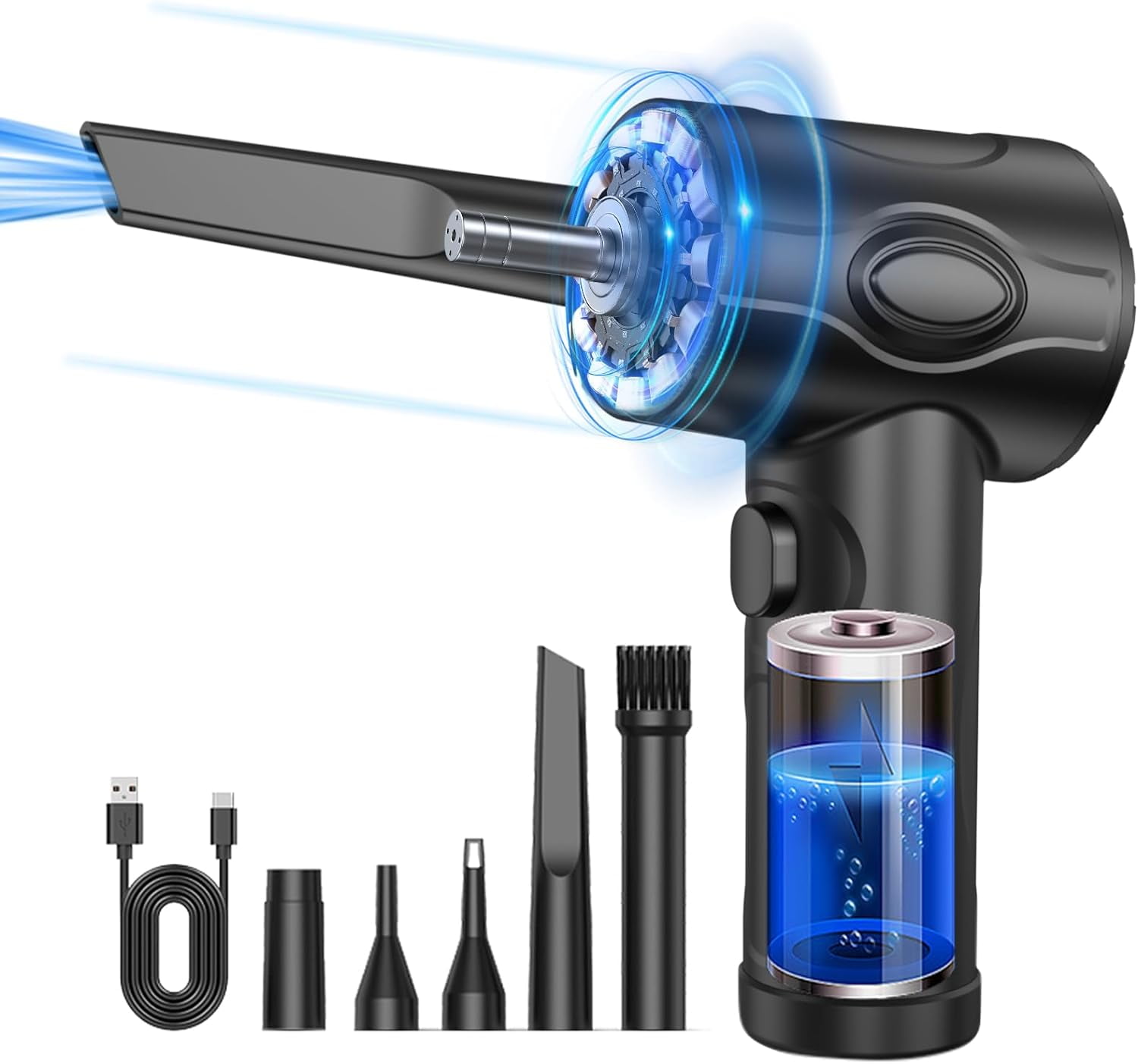 Kairiyard Compressed Air Duster, 51000RPM Electric Air Duster Good ...