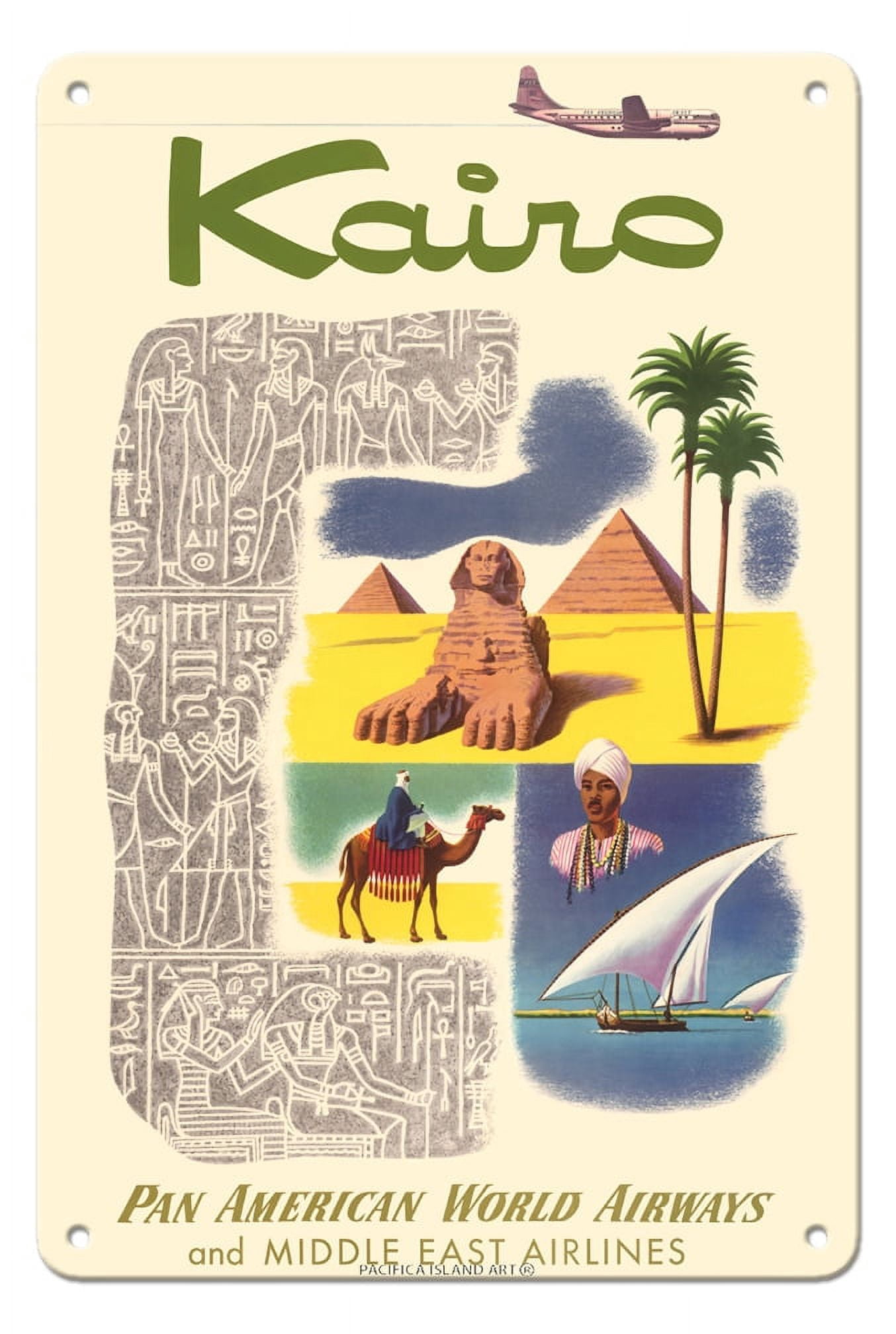 Kairo (Cairo) Egypt - via Beirut with Clipper Planes - Pyramids ...