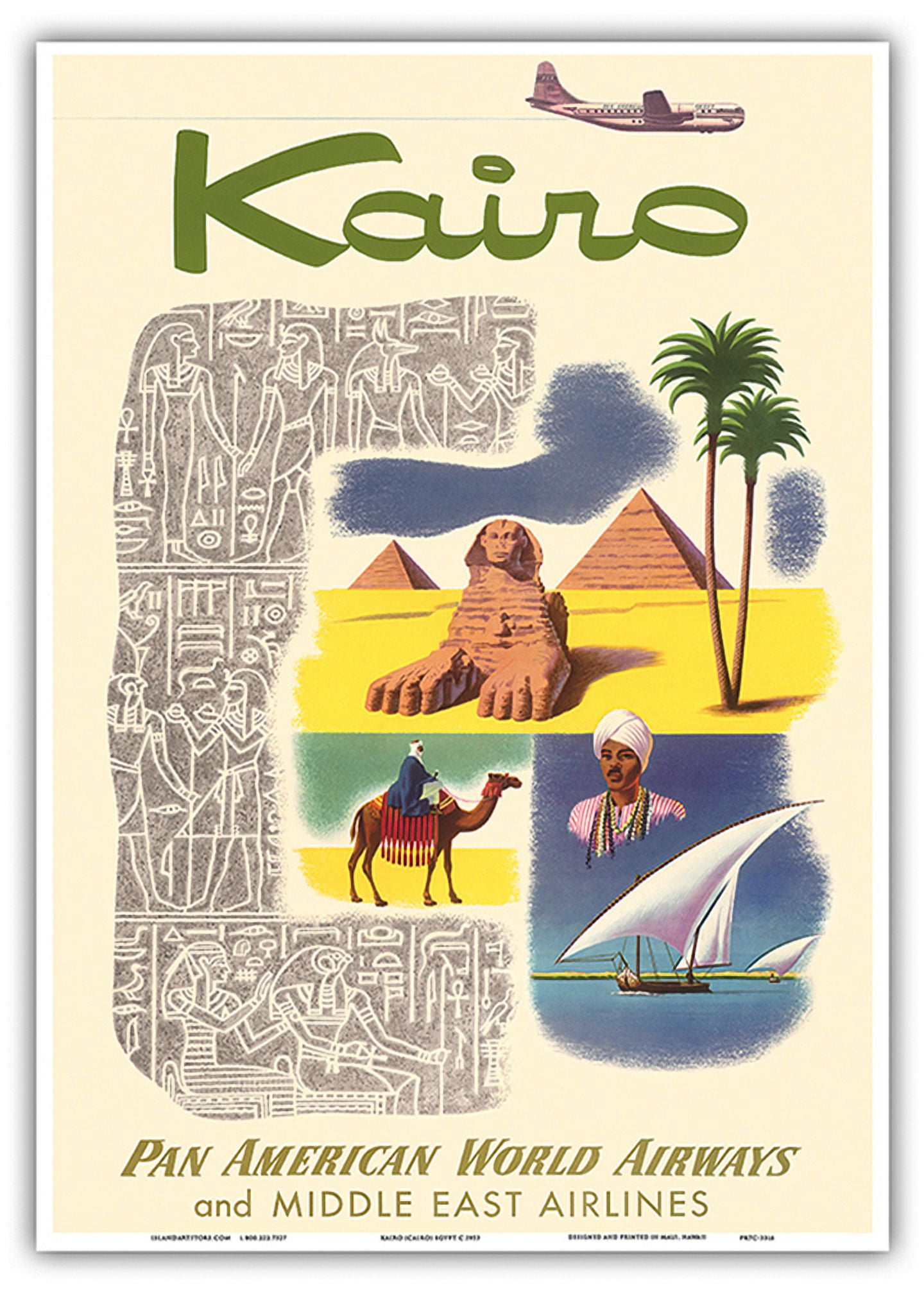 Kairo (Cairo) Egypt - via Beirut with Clipper Planes - Pyramids ...