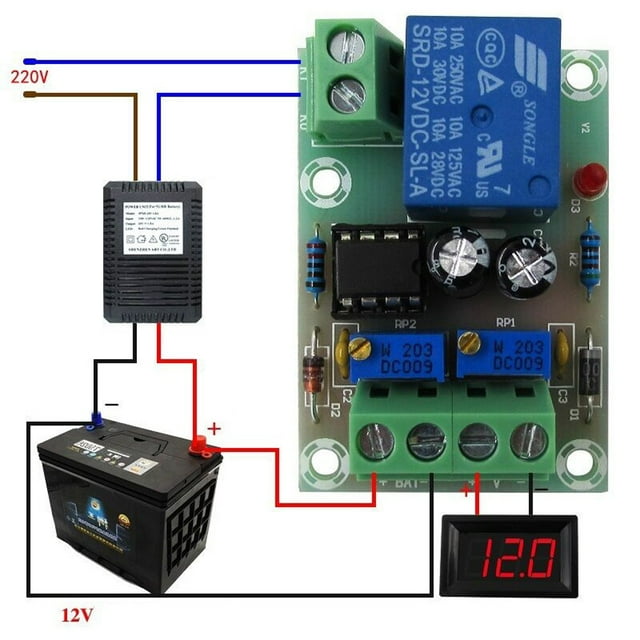 Kairuite 12V/24V 6-60V Battery Charging Control Board Charger Power ...