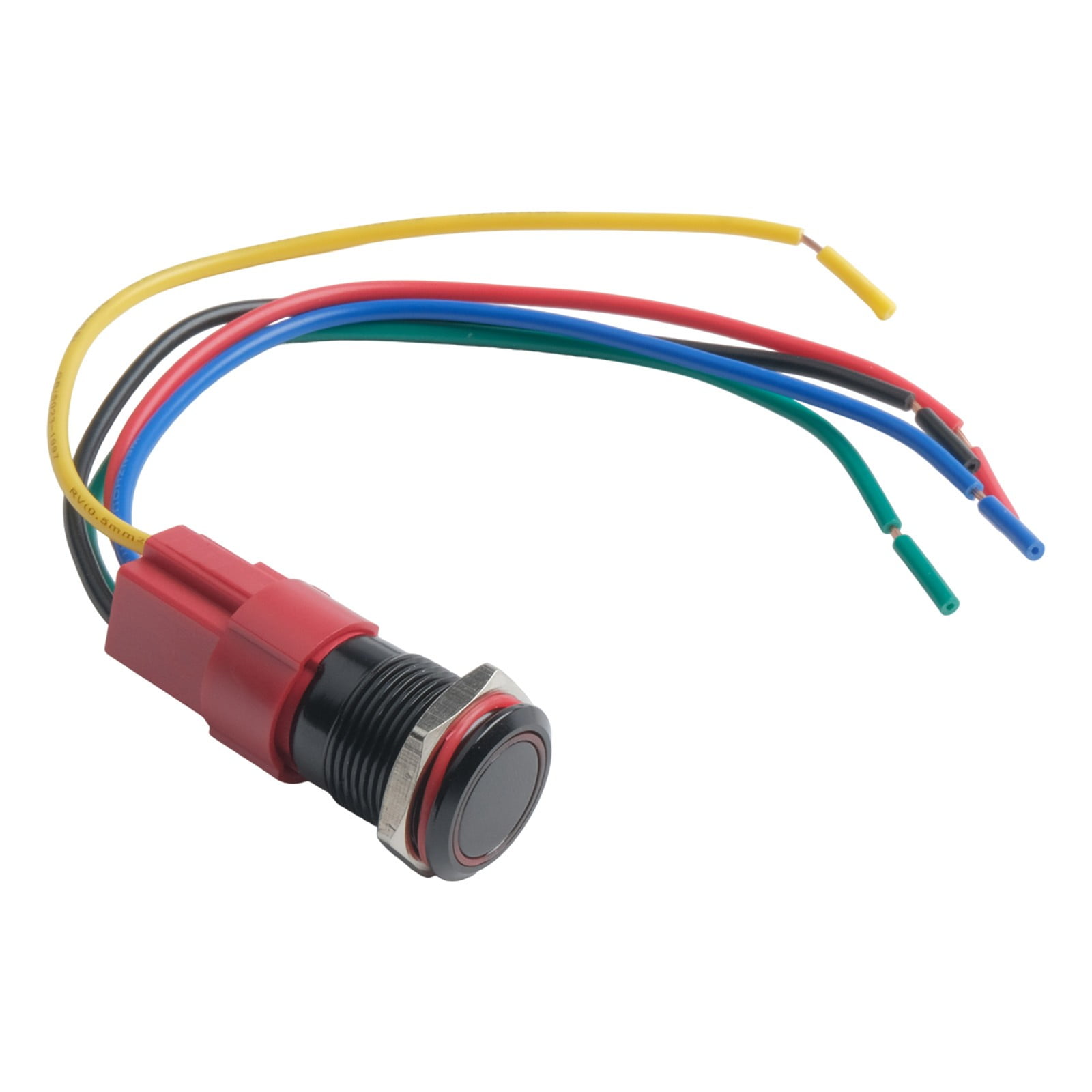 Kairuite 16mm Metal Latching Push Button Switch 12V with LED Light Self ... Kairuite 16mm Metal Latching Push Button Switch 12V with LED Light Self ...