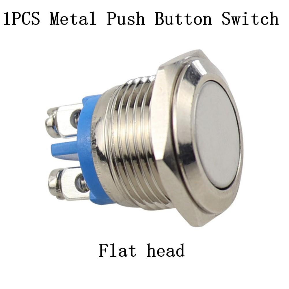 Kairuite 16mm Screw Foot Waterproof Metal Push Button Switch Self-reset ...