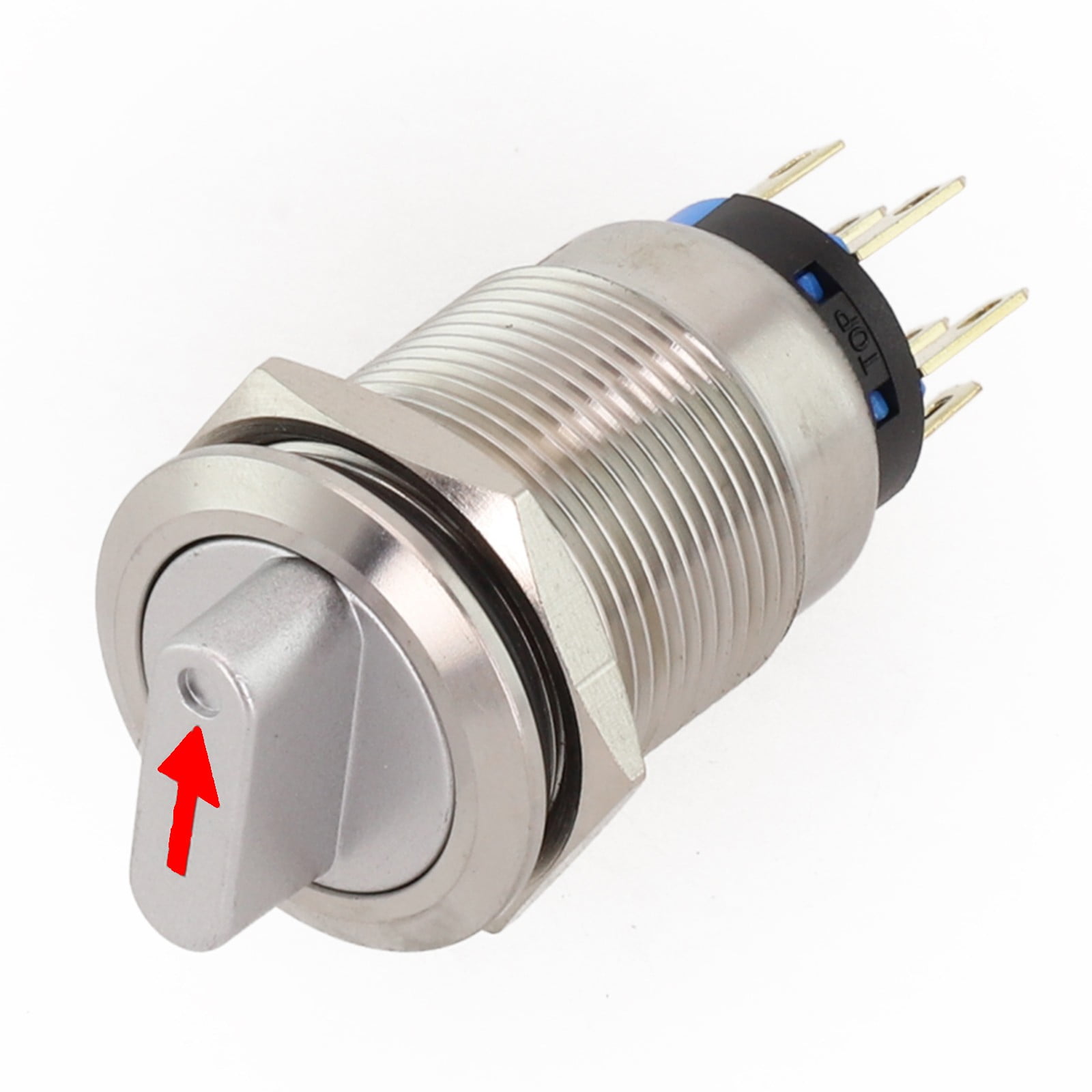 Kairuite 19mm Selector Rotary Switch Latching 3 Positions 2NO 2NC 3-6V ...