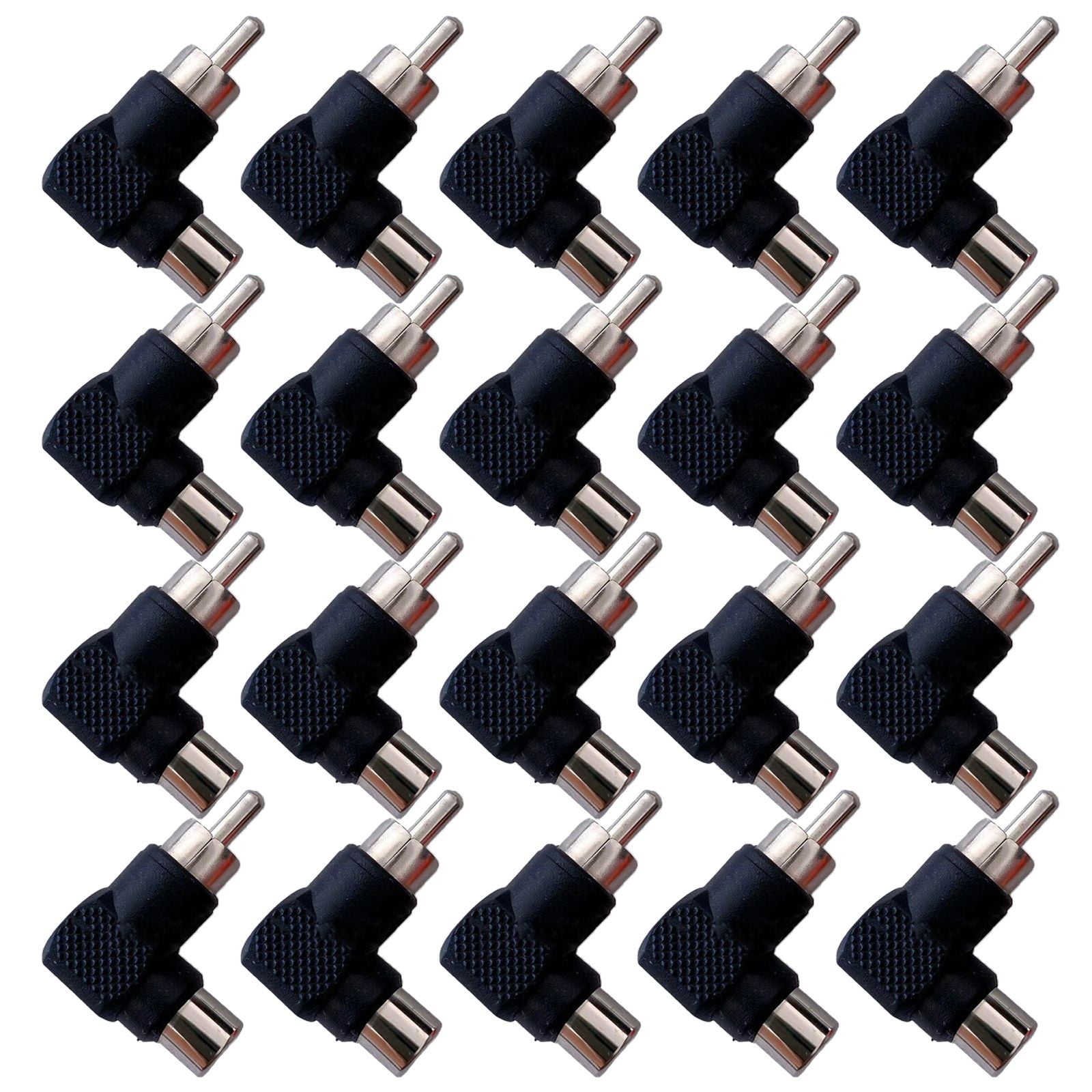 Kairuite 20×L RCA Audio Converter RCA Right-angle male to female ...