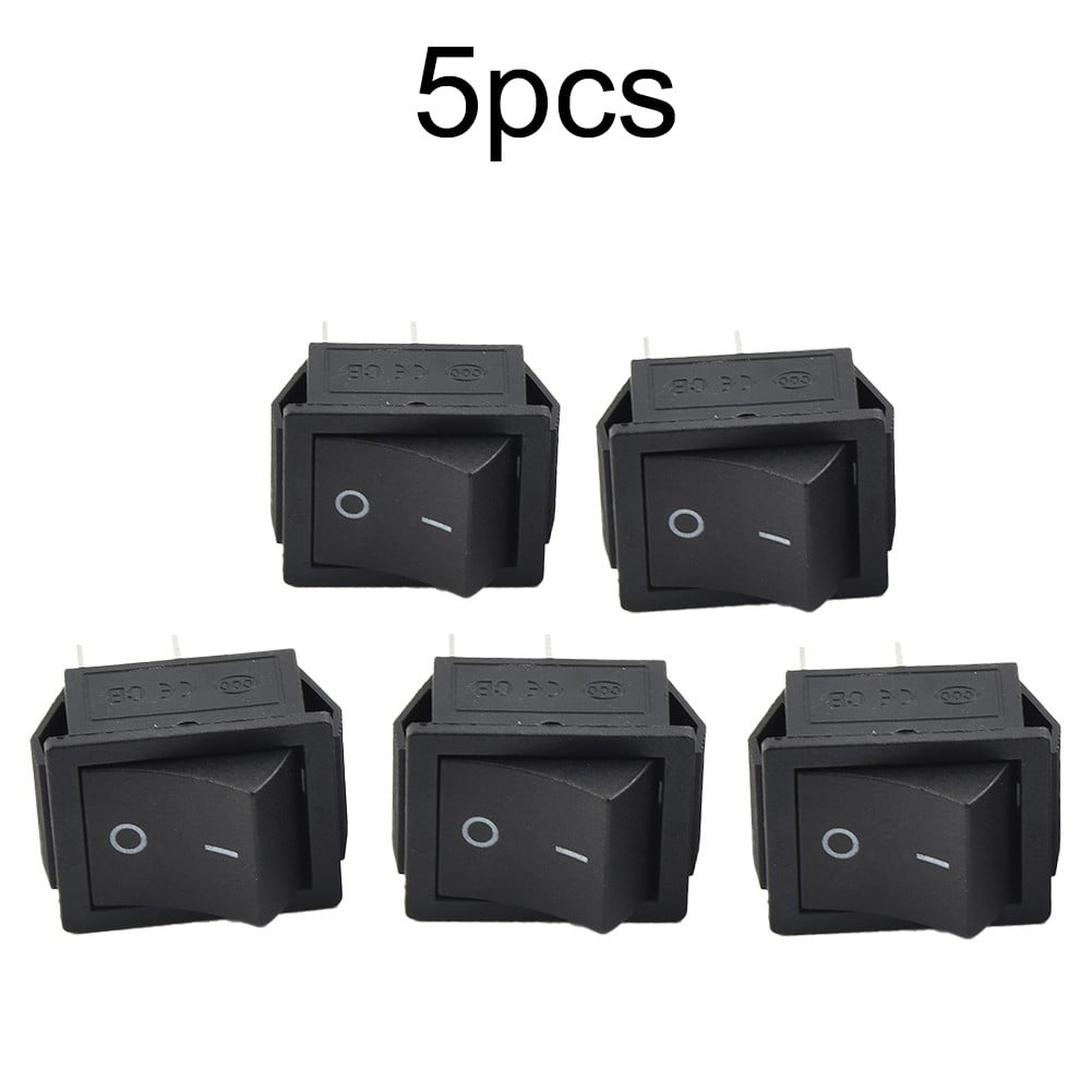 Kairuite 5PCS 2 Position Rectangular Rocker Switch Latching On Off DPST ...