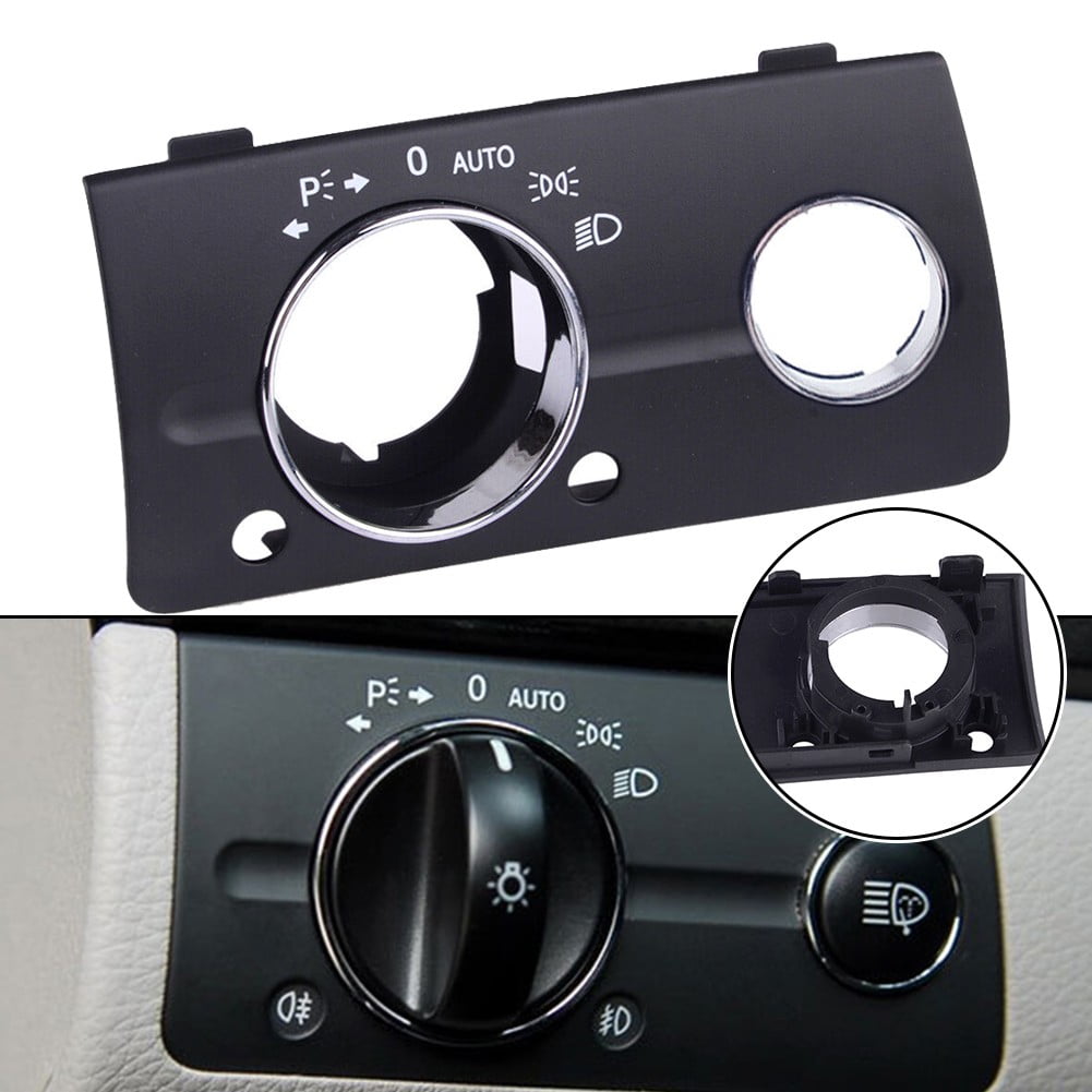 Kairuite Black Headlight Switch Panel Cover Fit for Mercedes-Benz W211 ...