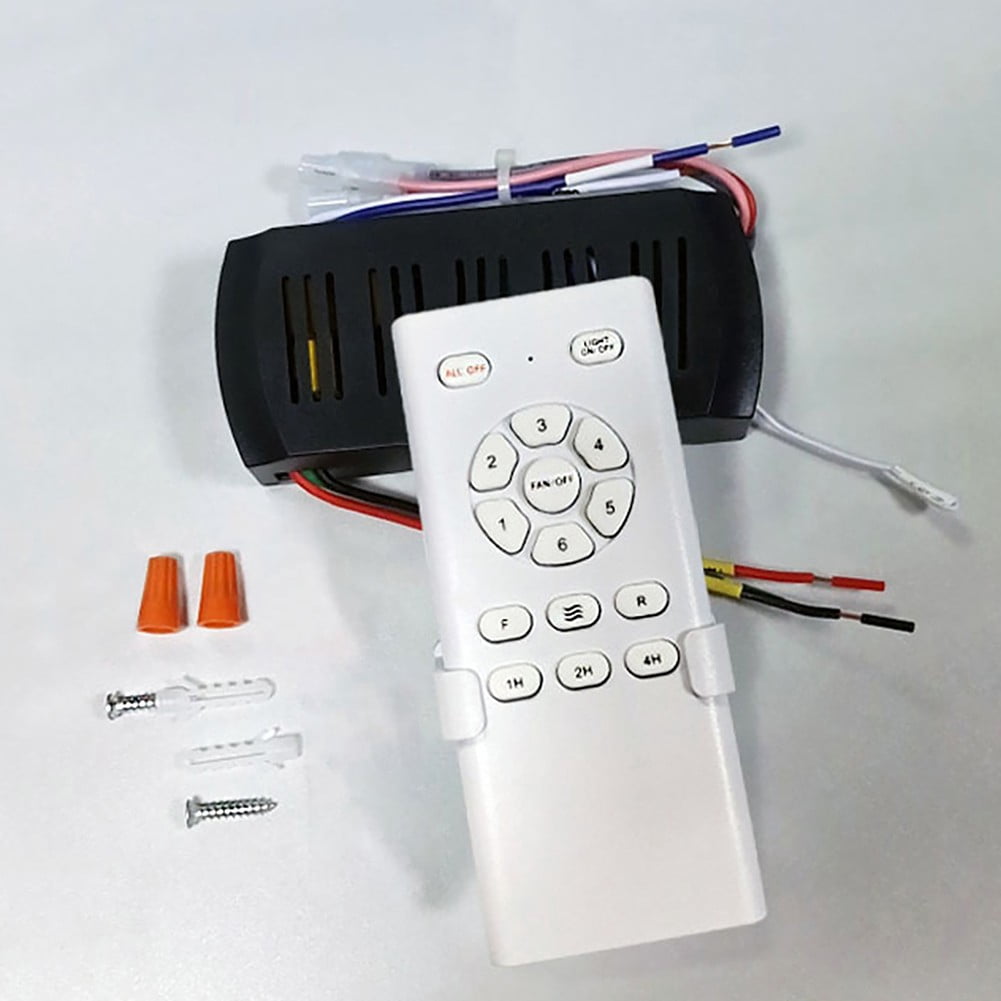 Kairuite Ceiling Fan Remote Control Kit Ceiling Fan Light Timing Speed ...