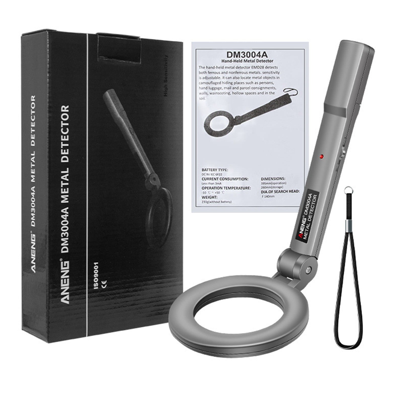 Kairuite DM3004A Metal Detector Handheld Small Scanning Detector ...