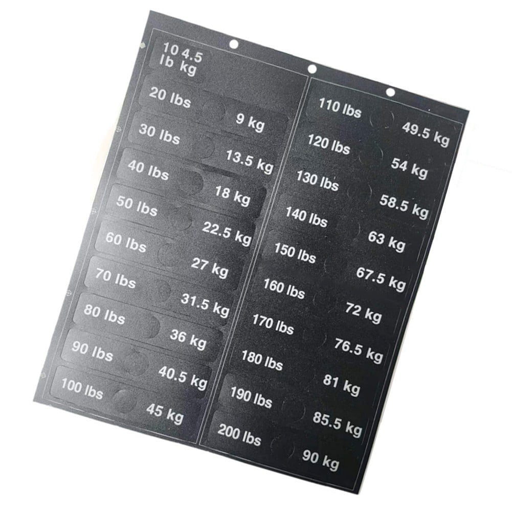 Kairuite Fitness Equipment Weight Stickers Gym Weight Stack Labels ...