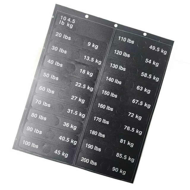 Kairuite Fitness Equipment Weight Stickers Gym Weight Stack Labels ...