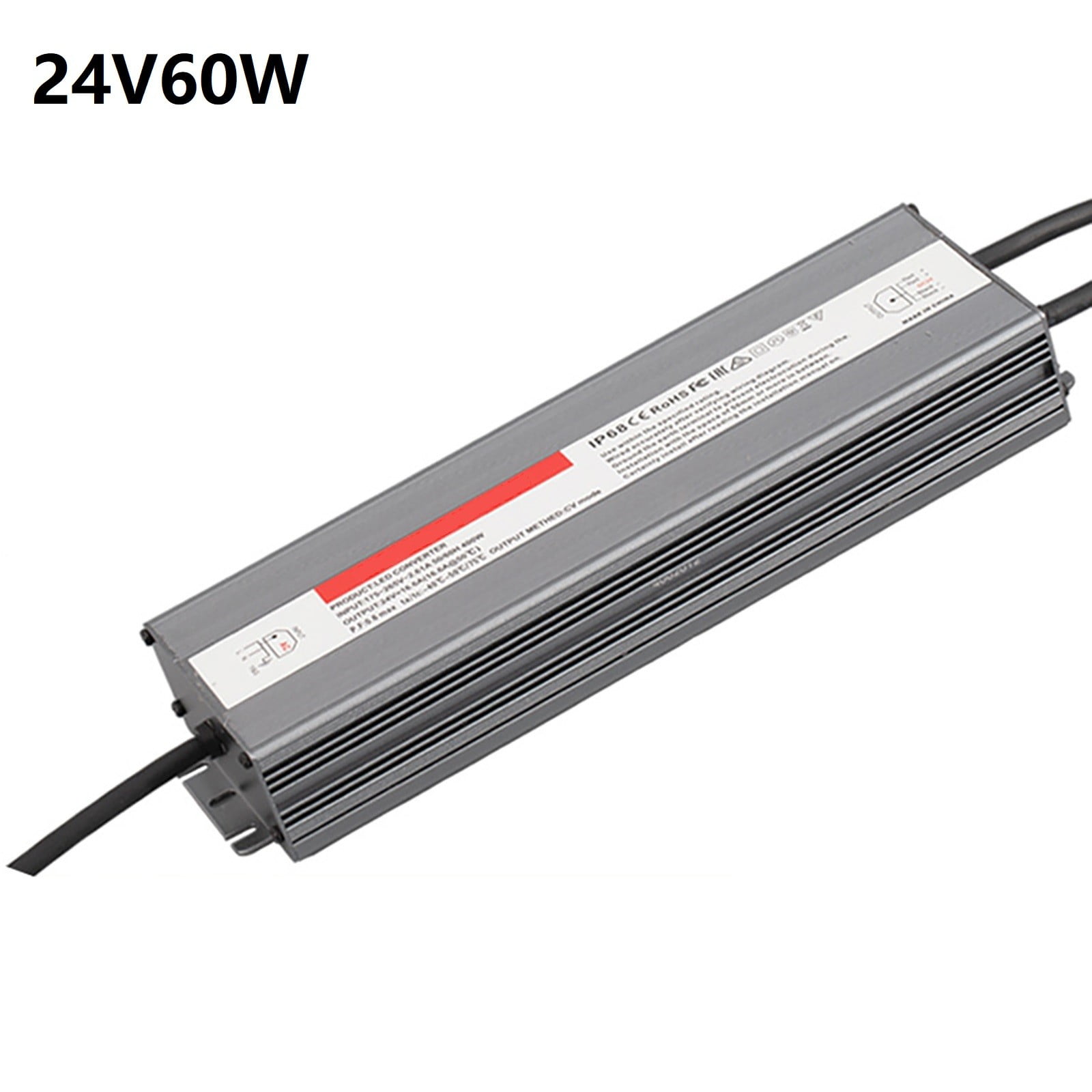 Kairuite LED Transformer 230 V to 24 V, Waterproof IP68 LED Driver ...