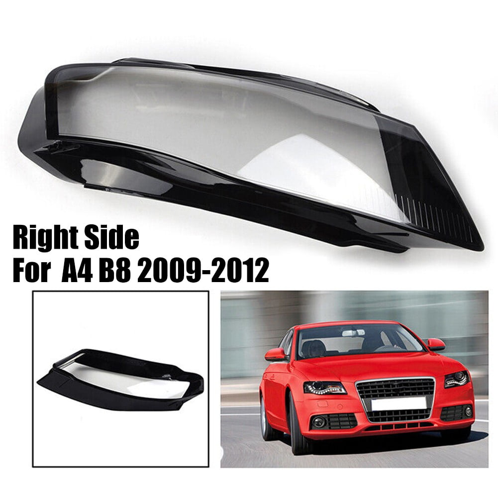 Kairuite Pair Car Headlight Headlamp Lens Shell Cover for A4 B8 2009 ...