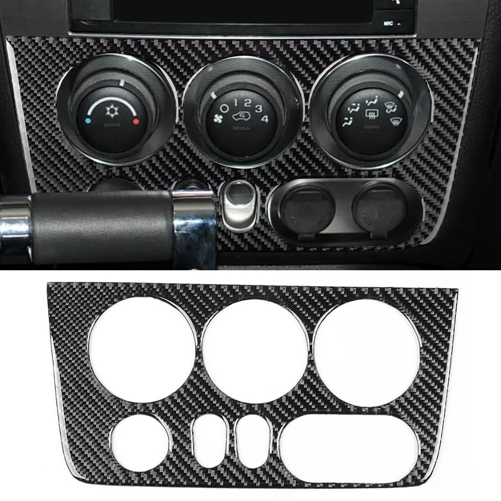 Kairuite Real Carbon Fiber Center Console AC Switch Panel Cover Trim ...