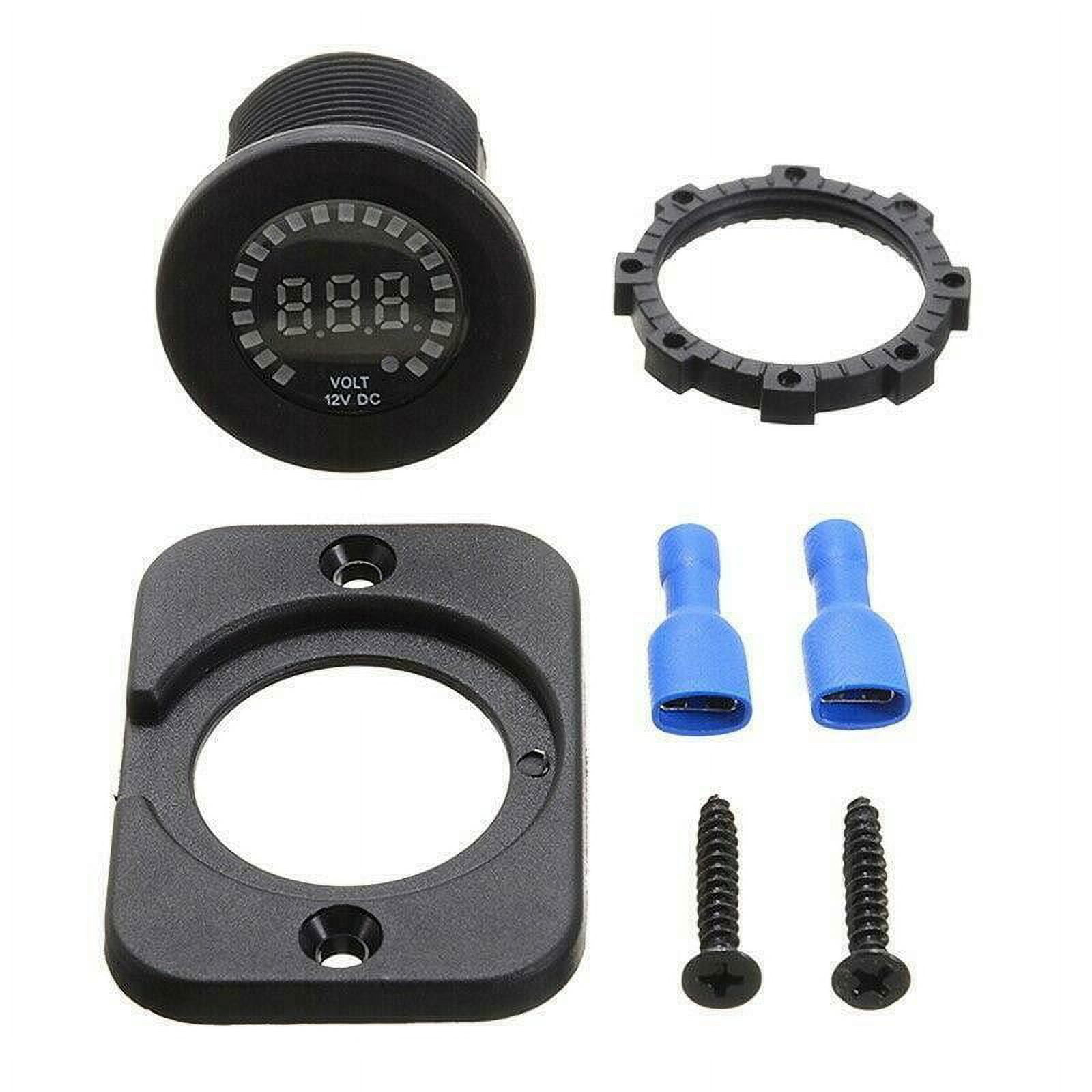 Kairuite Waterproof 12V LED Car Van Boat Marine Voltmeter Voltage Meter ...
