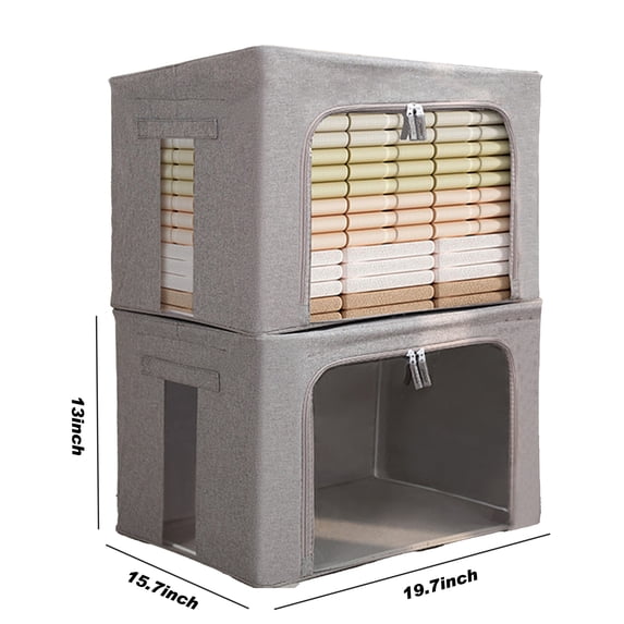 Kaisaatti 66L Foldable Storage Box with Reinforced Stainless Steel ...