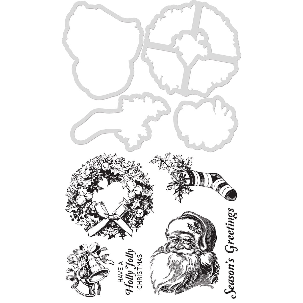 Kaiser Craft Decorative Dies And Stamp Set Seasons Greetings - Walmart.com
