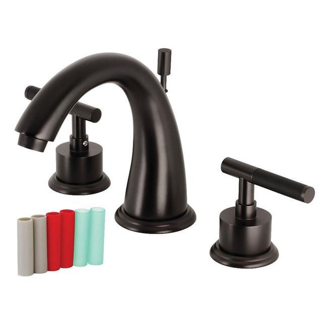 Kaiser Widespread Bathroom Faucet with Brass Pop-Up, Oil Rubbed Bronze ...