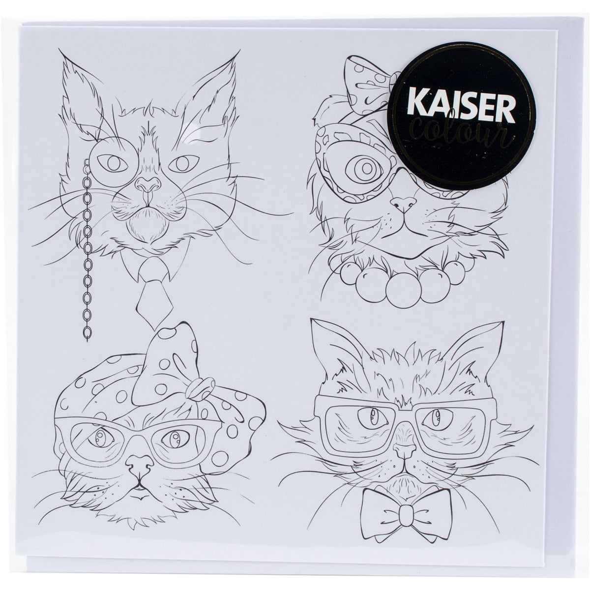 KaiserColour Gift Card W/Envelope 6"X6"-Cat Portraits - Walmart.com