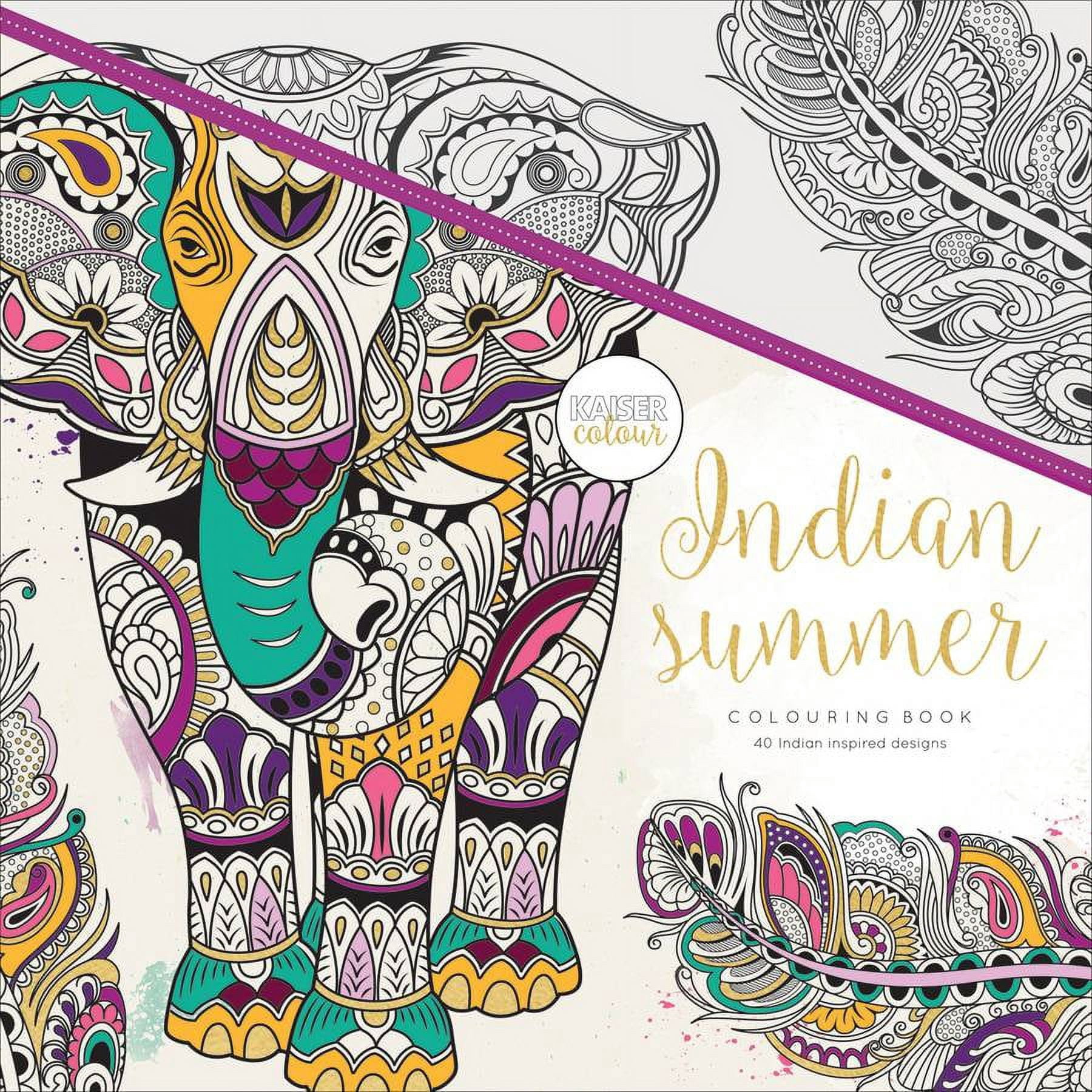 KaiserColour Perfect Bound Coloring Book 9.75"X9.75"-Indian Summer ...