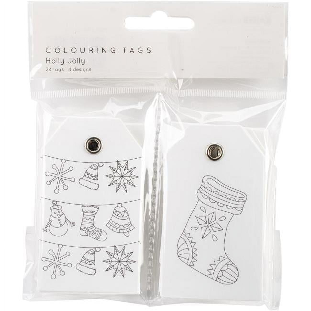 Kaisercraft CL404 Holly Jolly Kaiser Colour Coloring Tag Pack - 24 per ...