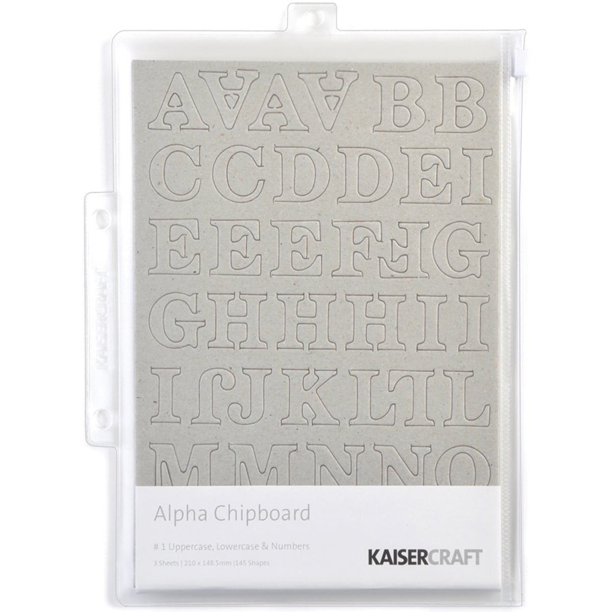 Kaisercraft Chipboard Alphabet #1 8.25"X5.75" Sheets 3/Pkg-.875 ...