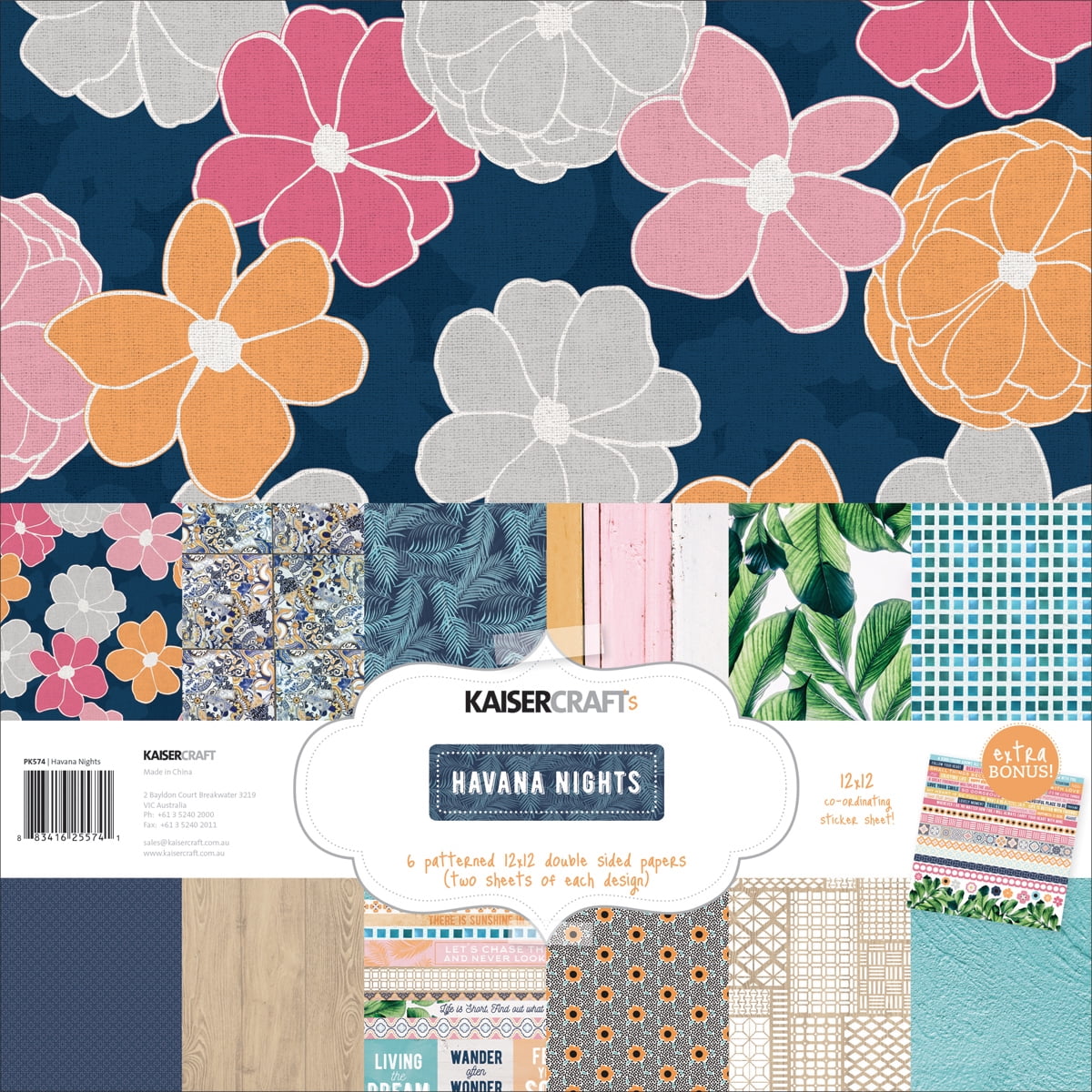 Kaisercraft Paper Pack 12"x12" 12/pkg-havana Nights - Walmart.com