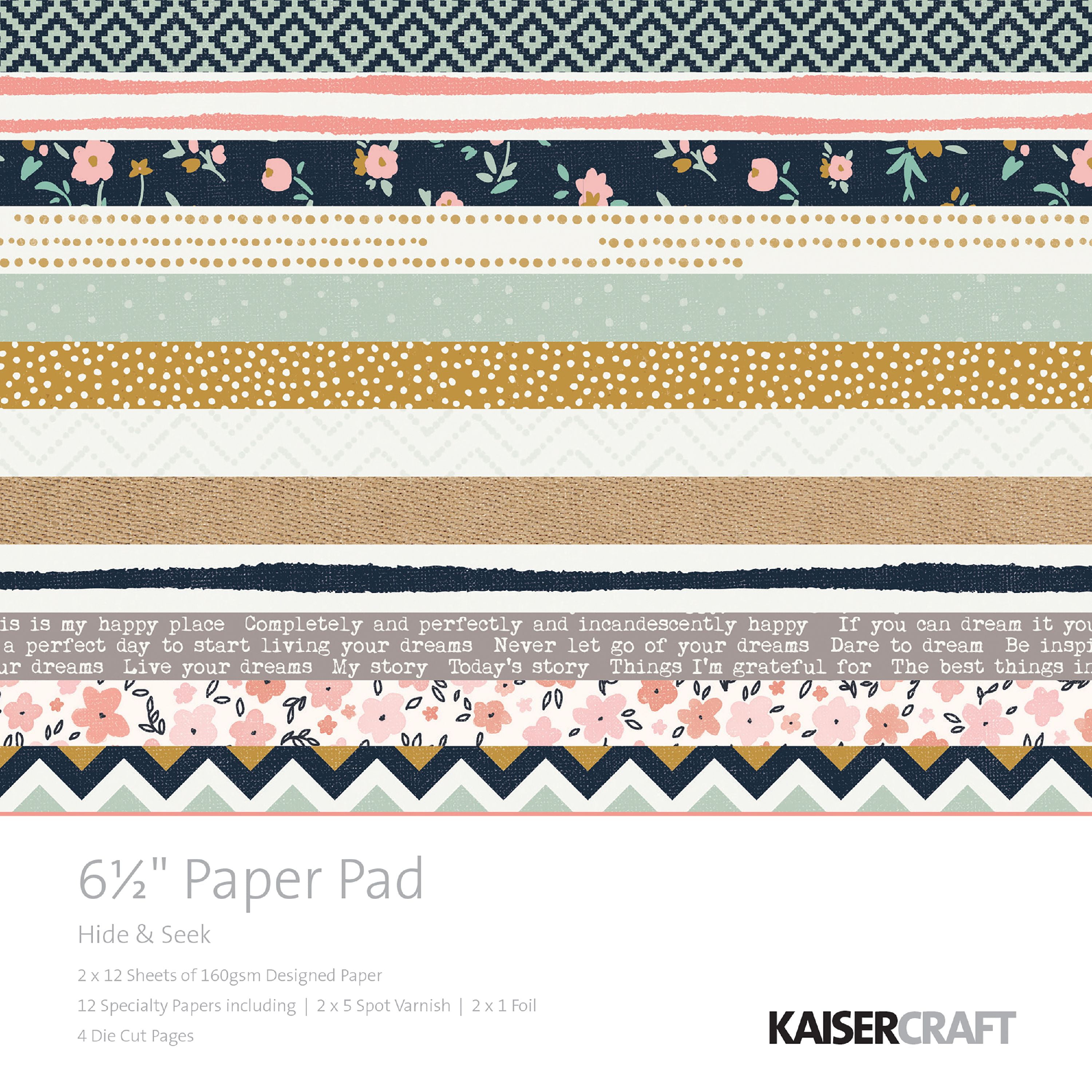 Kaisercraft Paper Pad 6.5"X6.5" 40/Pkg-Hide & Seek - Walmart.com