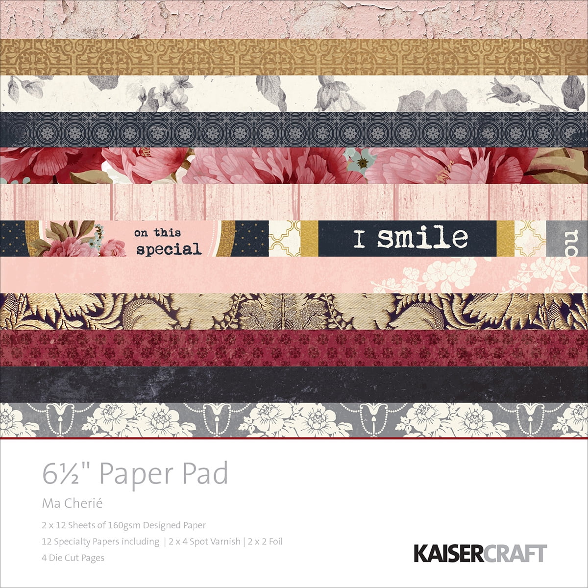 Kaisercraft Paper Pad 6.5"x6.5" 40/pkg-m - Walmart.com