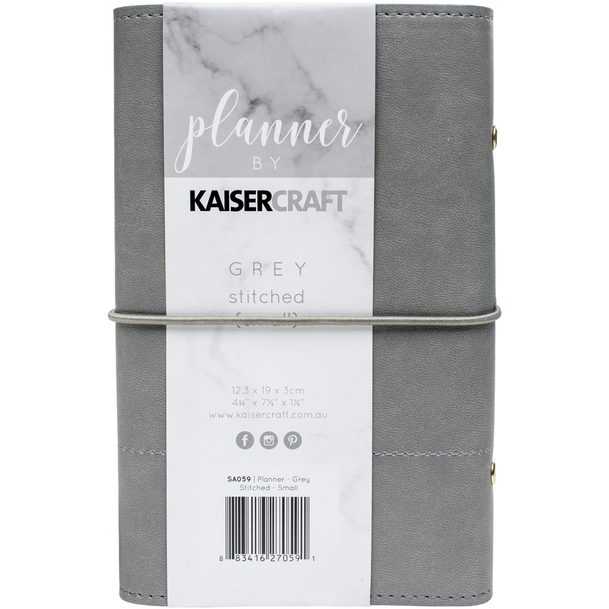 Kaisercraft Planner 5"X7"-Gray W/Stitched Accents - Walmart.com