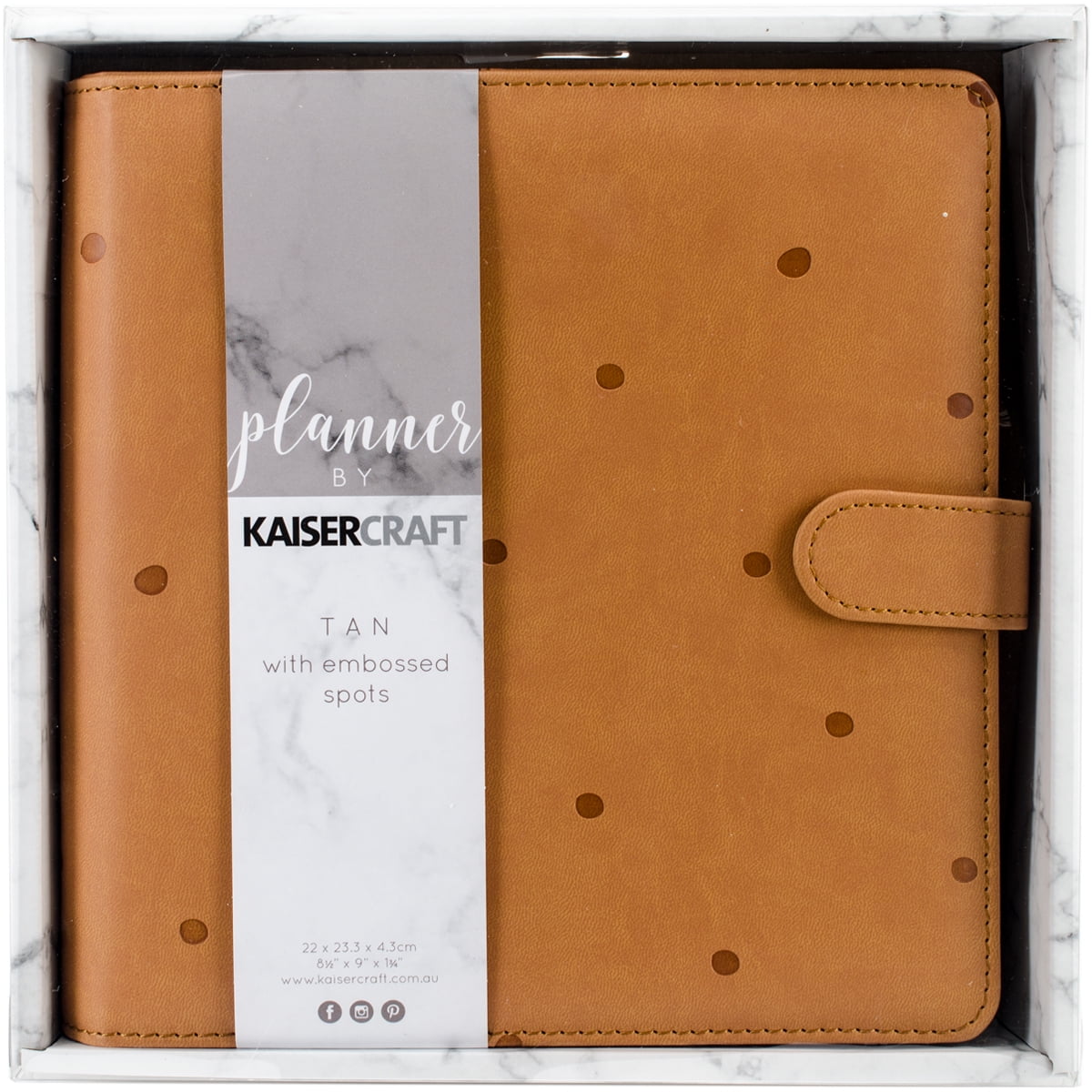 Kaisercraft Planner 9"X9"-Tan W/Embossed Spots - Walmart.com