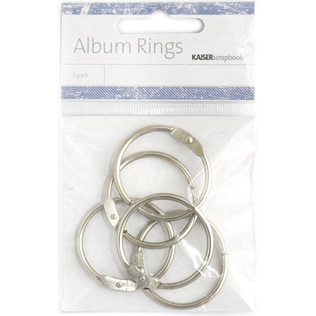Kaisercraft Split Metal Album Rings 1.38" (3.5cm) 5/Pkg-Silver ...