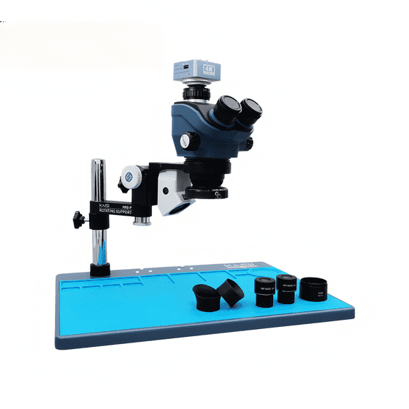 Kaisi TX-350s Plus Trinocular Stereo Microscope Set 4K Video Camera 3 ...