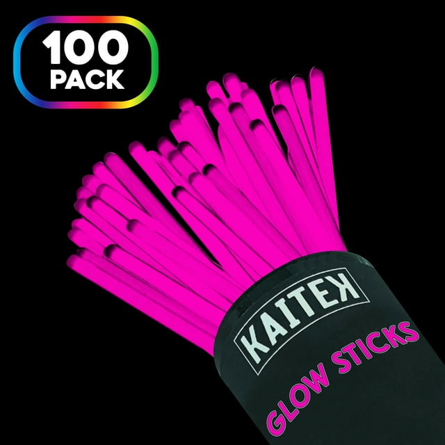 Kaitek Glow in the Dark Stick Party Favors, Pink, 100 Count - Walmart.com