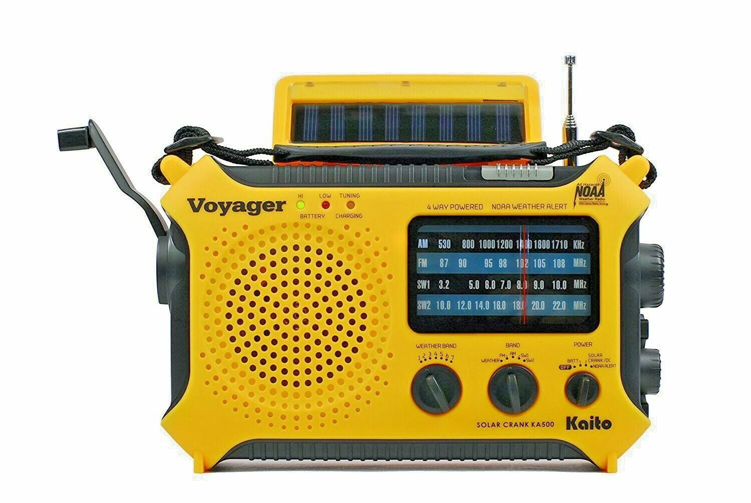 Kaito Voyager KA500 Emergency Weather News AM/FM Radio, Hand Crank ...
