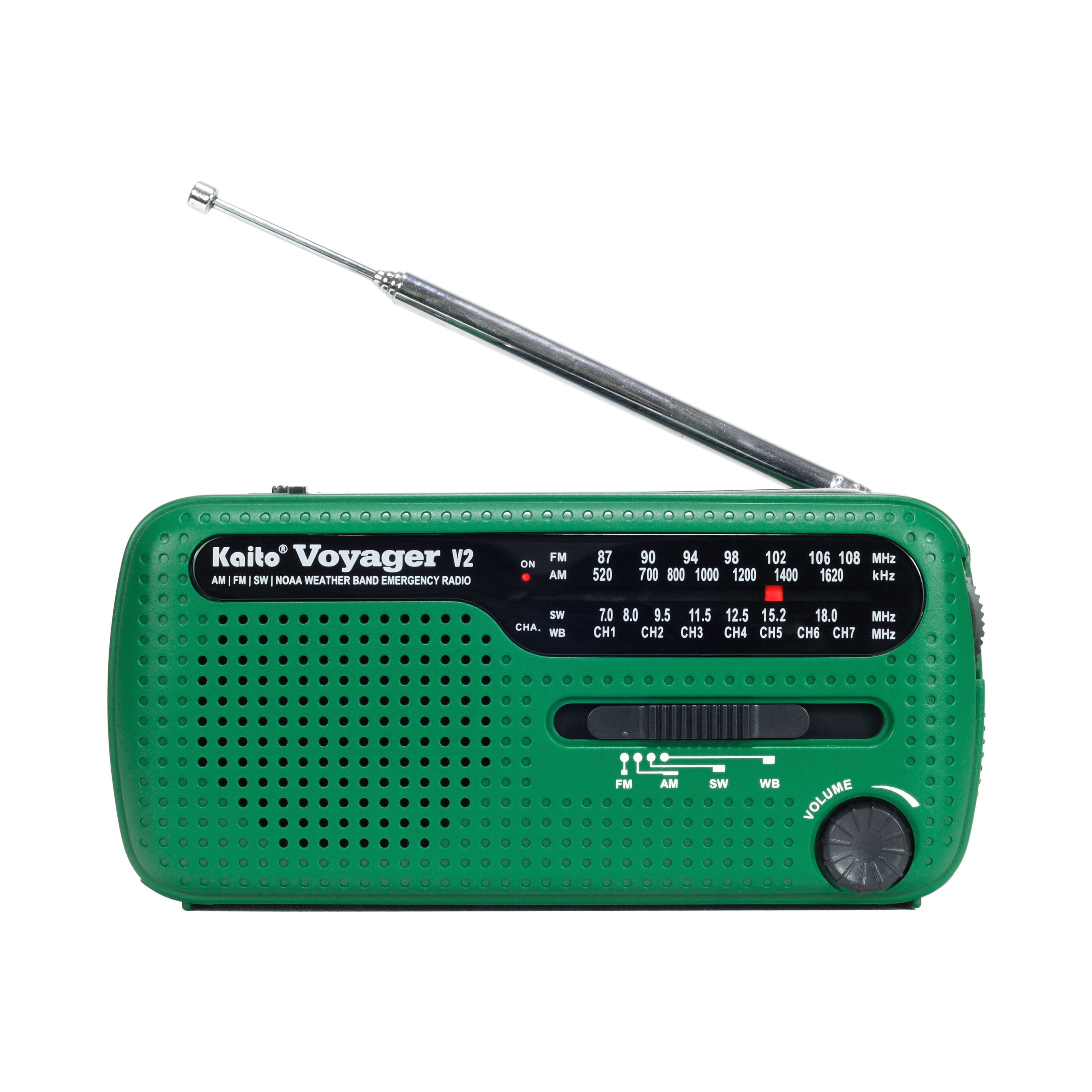 Kaito Voyager V2 AM FM Shortwave Weather Emergency Radio with Solar and ...